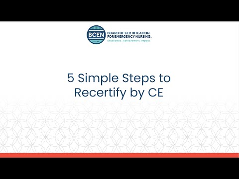 5 Simple Steps to Recertification Webinar