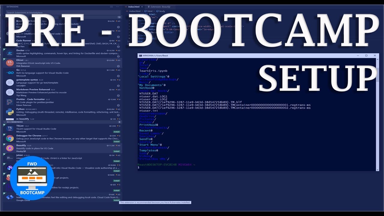 SETUP | FREE ONLINE FULLSTACK WEB DEVELOPMENT BOOTCAMP