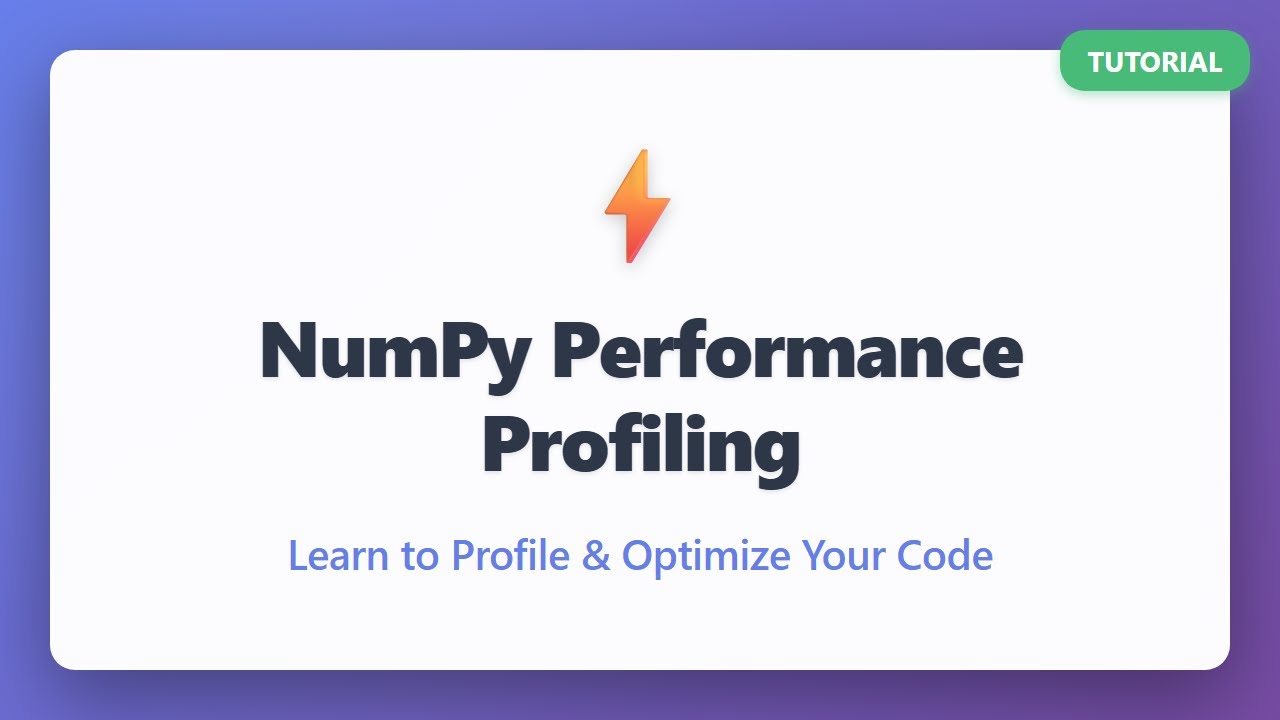 NumPy Performance Profiling - Complete Guide to Profile & Optimize Your Python Code