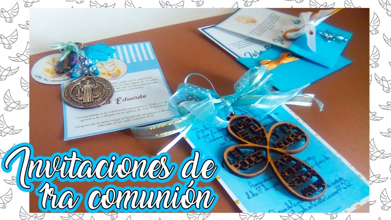 DIY | Invitaciones de 1ra comunión | Versión para niño | 3 ideas