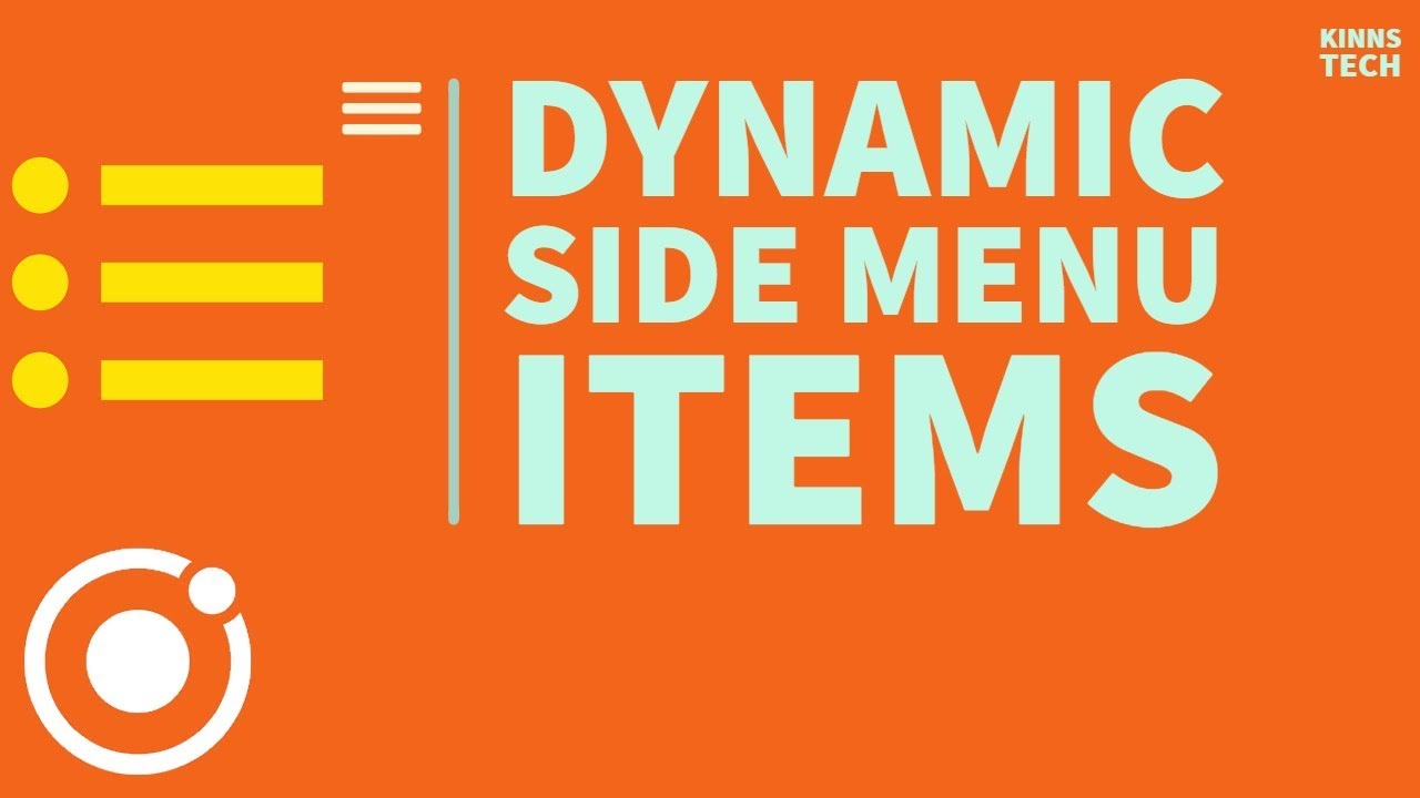 Ionic 3 Dynamic Side Menu Example