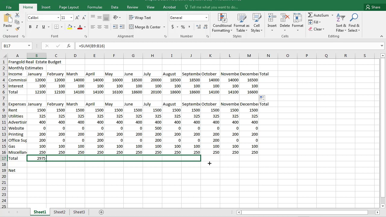 Excel Chapter 1 Demo - Part 1 - Webcast