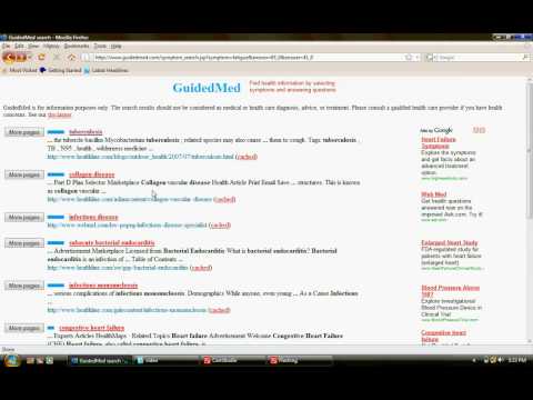 GuidedMed health search engine demo video