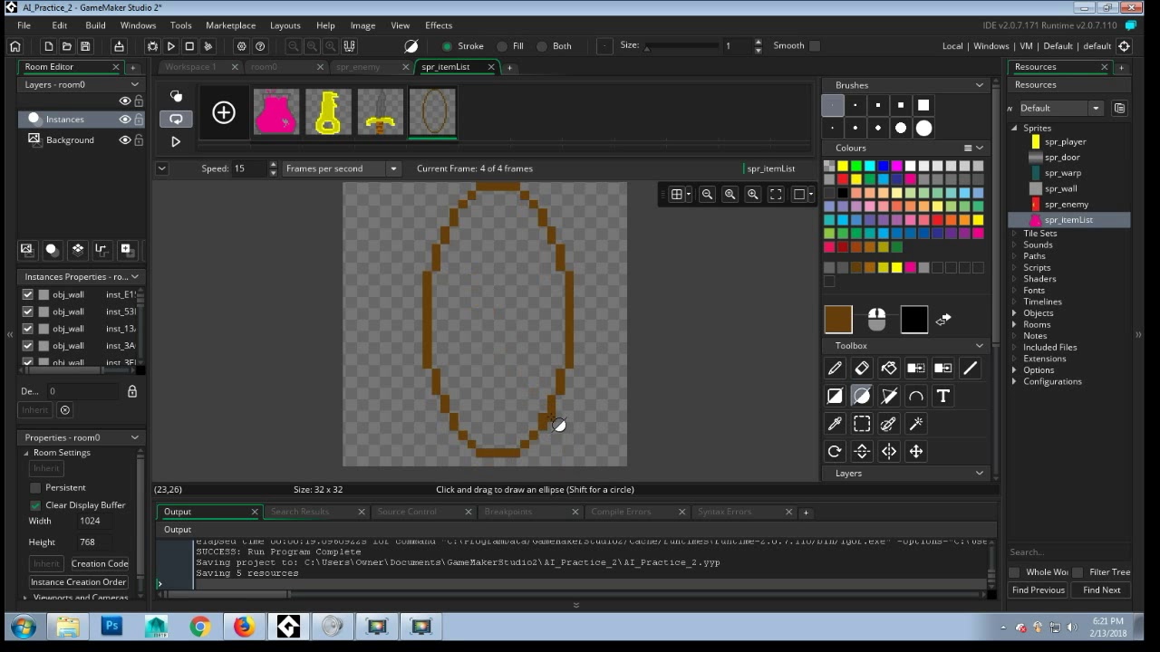 Game Maker Studio 2: Inventory Setup Part 1 (item list)