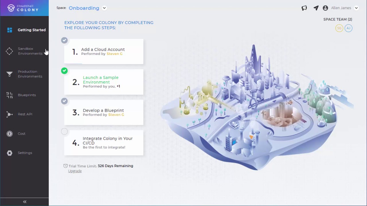 Launch a sandbox in CloudShell Colony