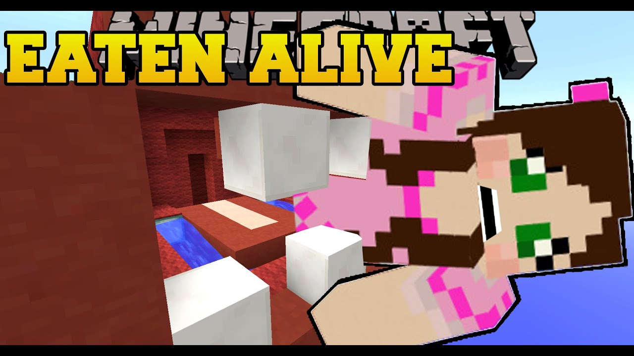 Minecraft: A MONSTER EATS US! - HIDDEN BUTTONS - Custom Map