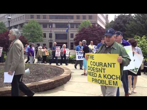 Hartford Courant rally to #SaveOurNews the march