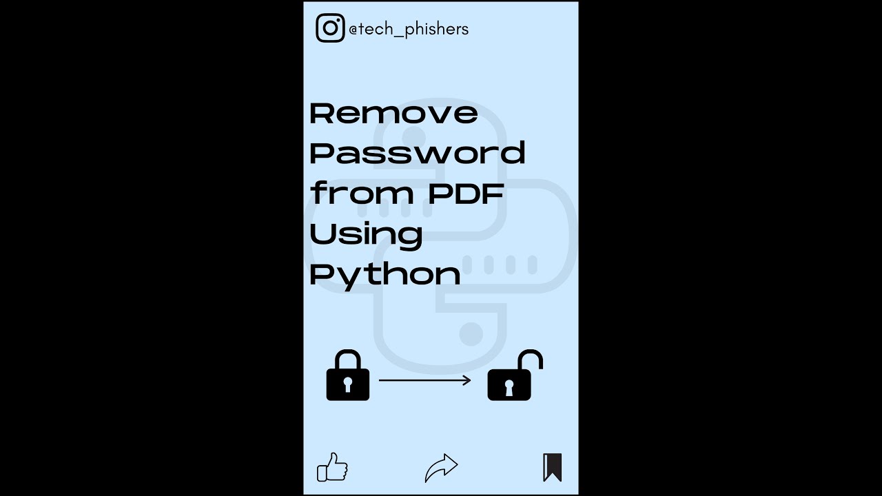 Remove Password From PDF Using Python #shorts