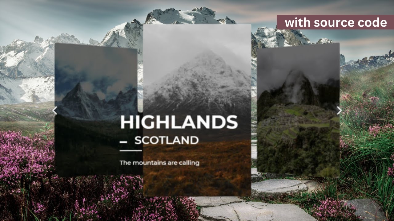 Html css javascript carousel | with source code