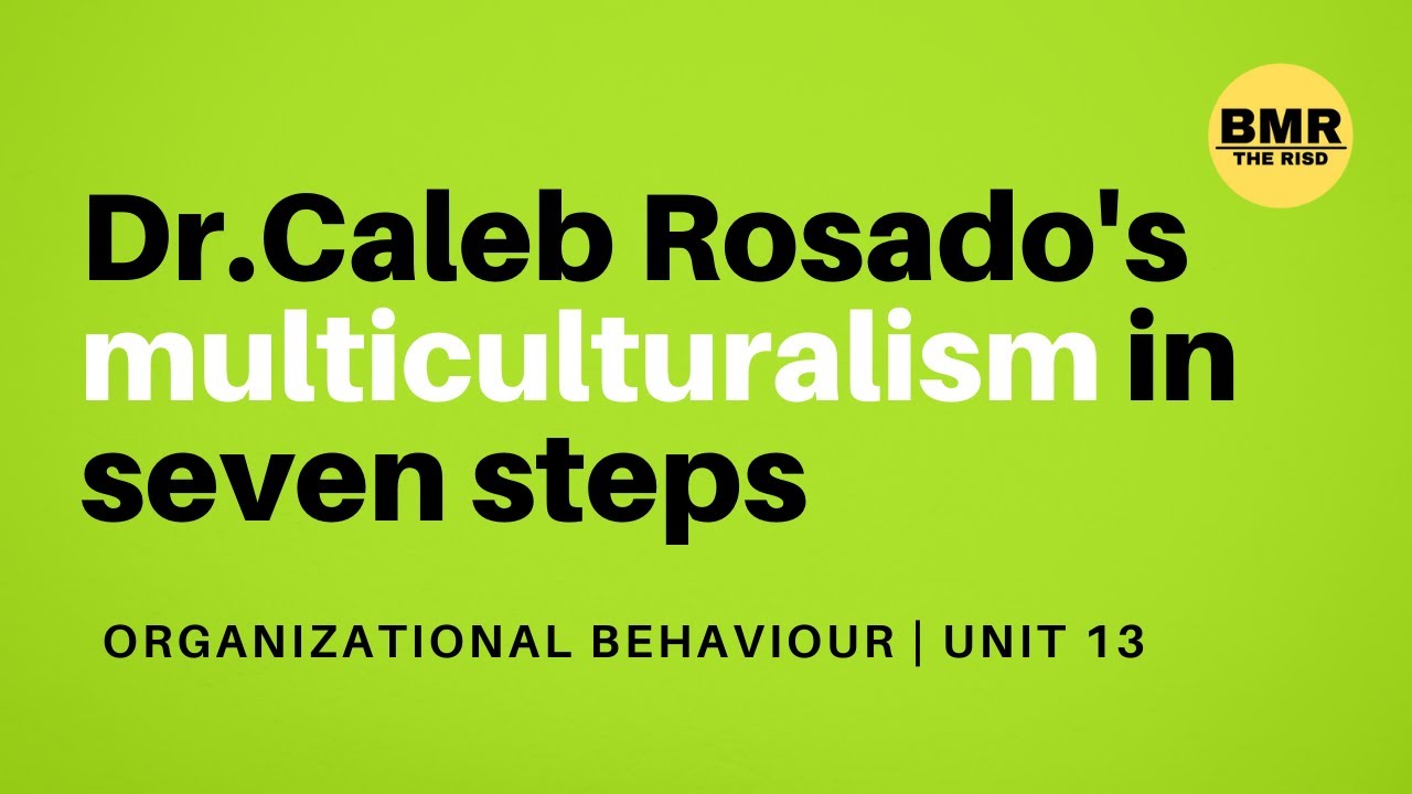 Dr.Caleb Rosado's multiculturalism in seven steps-What is Organizational Behavior-BMR