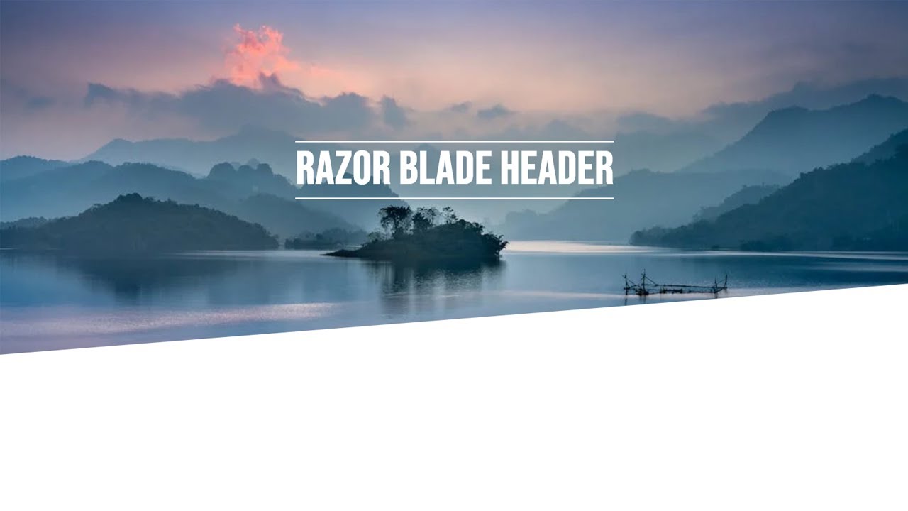 CSS Razor Blade/Skewed/Angled Div Shape Header | Simple CSS Tricks