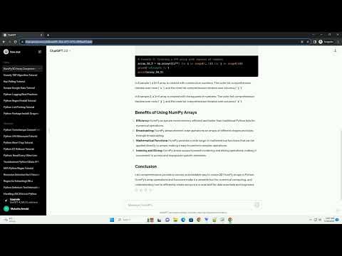 Python 2D NumPy array comprehension