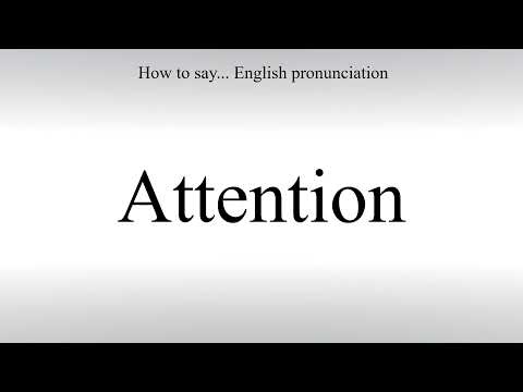 How To Pronounce Attention - How To Say: American pronunciation