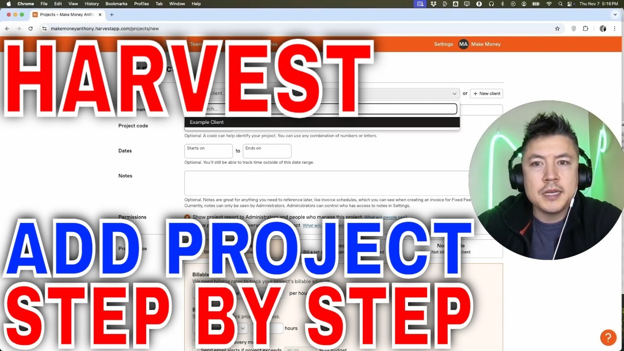 ✅  How To Add Project To Harvest Account 🔴