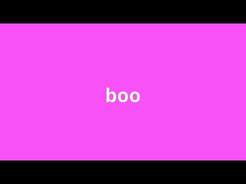 what is the meaning of boo.