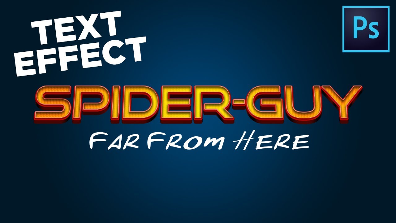 How to Create SPIDER-MAN Text-Effect + Mockup-Template || Photoshop-Tutorial