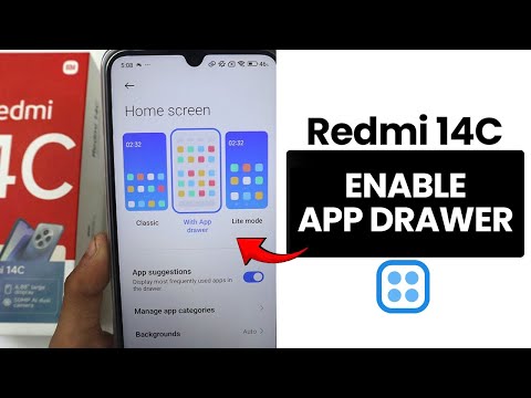 Enable App Drawer in Redmi 14C | Change Home Screen Layout