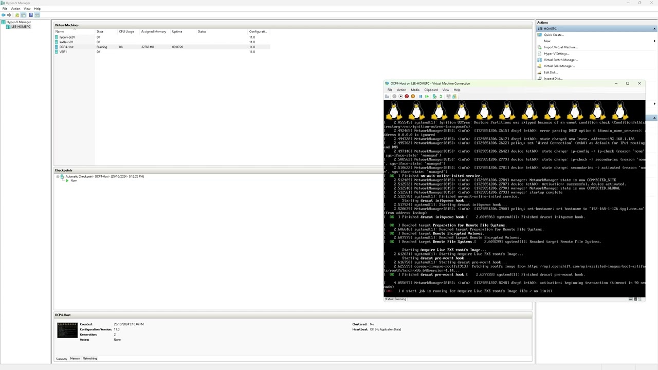 Learning Lab - Install Red Hat Openshift Virtualization Single Node Cluster on Hyper-V
