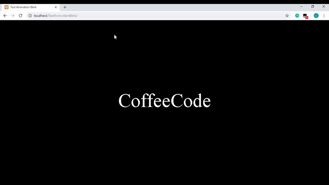 Simple Text Animation Blink | HTML | CSS |