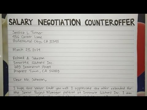 How To Write A Salary Negotiation Counteroffer Letter Step by Step Guide | Writing Practices