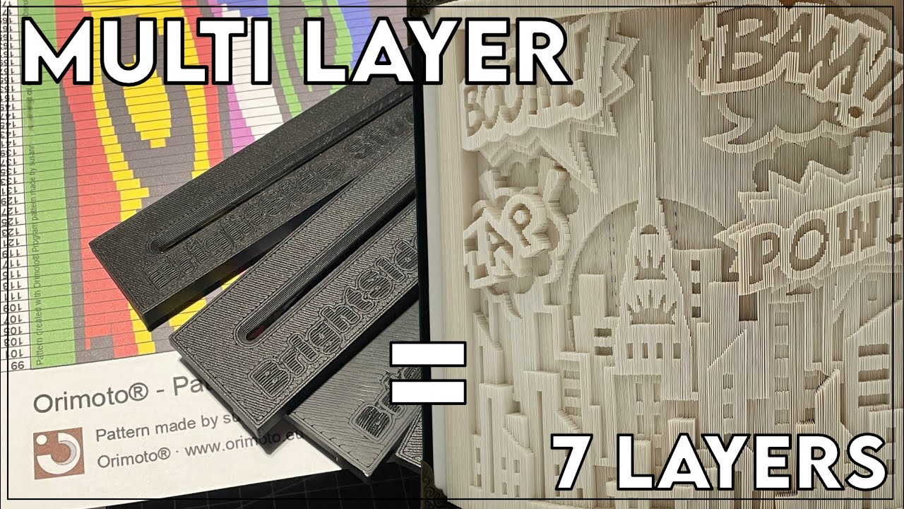 Multilayer / 7 layers / Graph Pattern / Cut and Fold / C&F #bookfolding