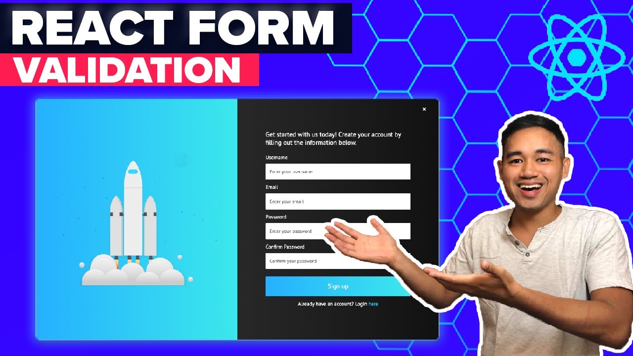 React Form Validation Using Custom Hooks Tutorial - Beginner React JS Project