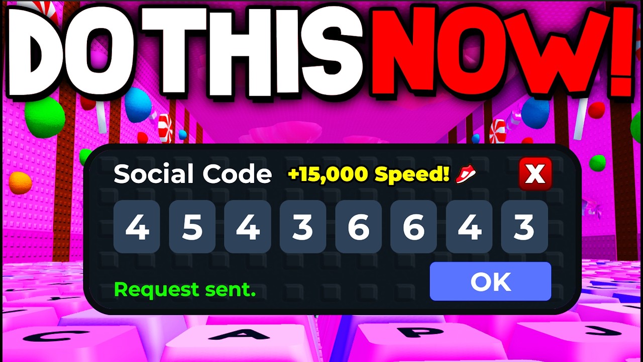 How To GET SOCIAL CODE in +1 Speed Keyboard Escape | Candy & Chocolate! Roblox