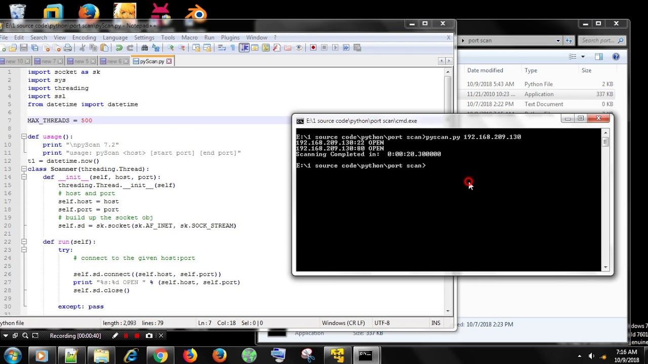fastest port scanner Python