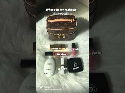 What’s In My Makeup Bag | LV Nice Nano🤎 #louisvuitton #lv #makeup #whatsinmybag