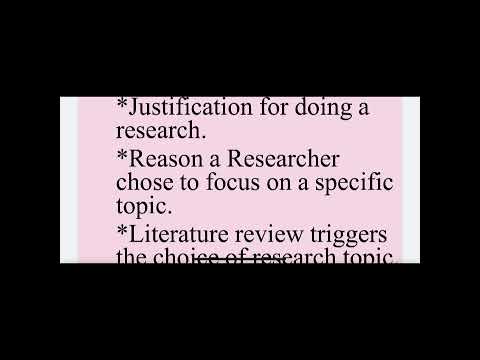 How To Write Justification of Study (Rationale of Study)