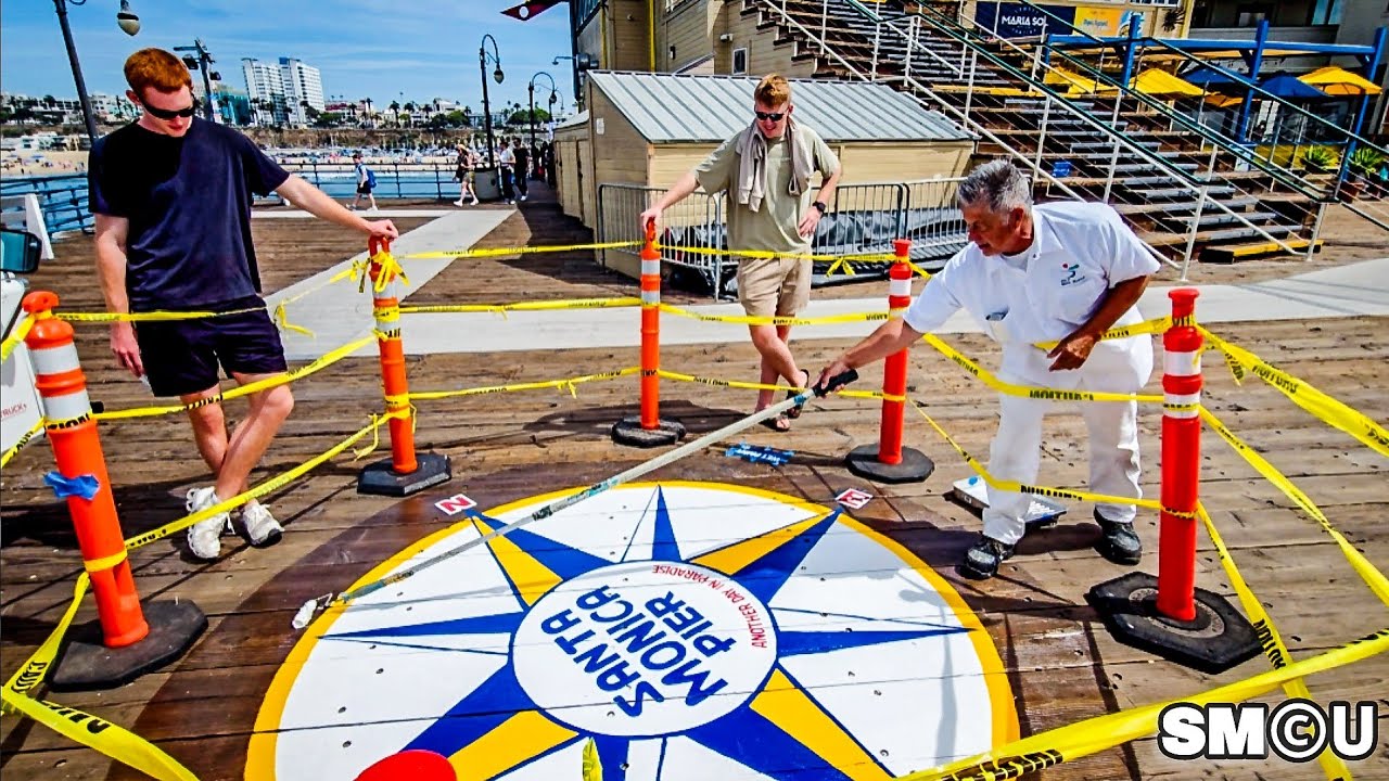 𝗙𝗜𝗡𝗔𝗟 𝗖𝗢𝗔𝗧: Pier Painter Seals Iconic Santa Monica Compass Rose