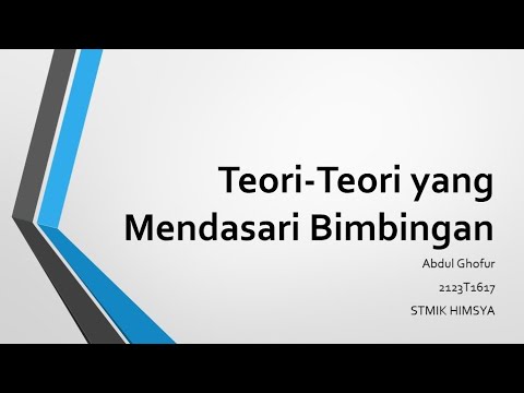 Bimbingan Karier | Teori Yang Mendasari Bimbingan