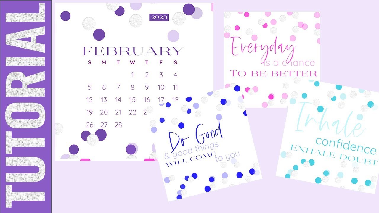 TUTORIAL Monthly Desk Calendars