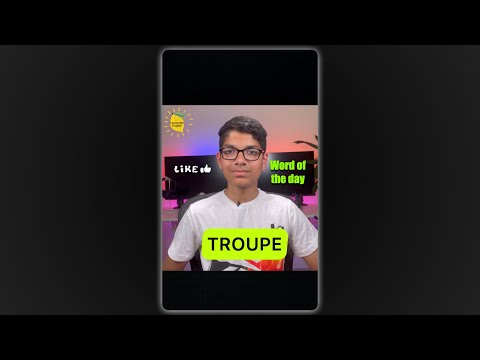 Troupe Meaning || New words with meaning and sentences in english || #shorts #Lessonade_English