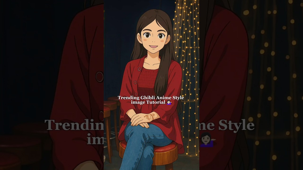 Free tutorial for trending Ghibli anime style| Asvi Siya| #ghibli #animation  #freetutorial