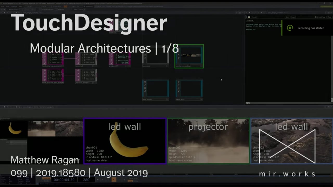 TouchDesigner | Modular Architectures | 1/8
