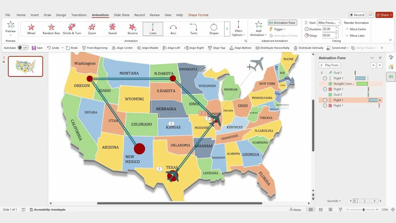 How to Create a Animated Travel Map PowerPoint Template