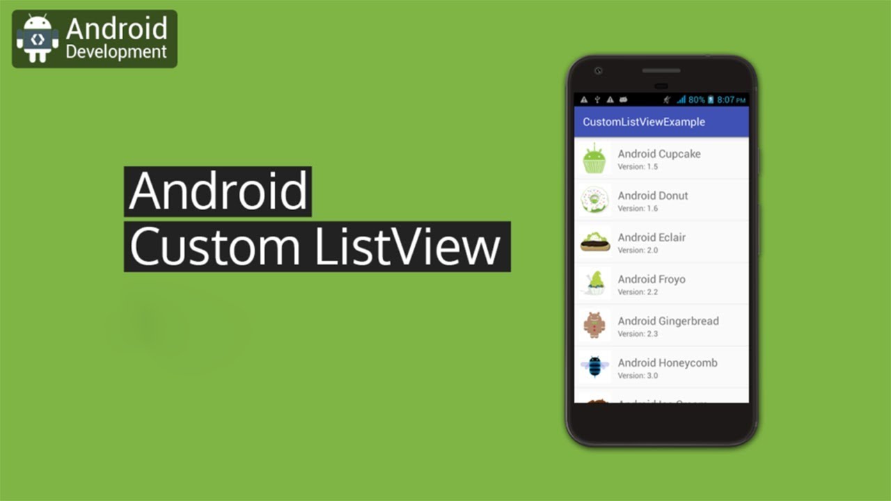 Custom ListView in Android Studio using BaseAdaptor | Android tutorial for beginner