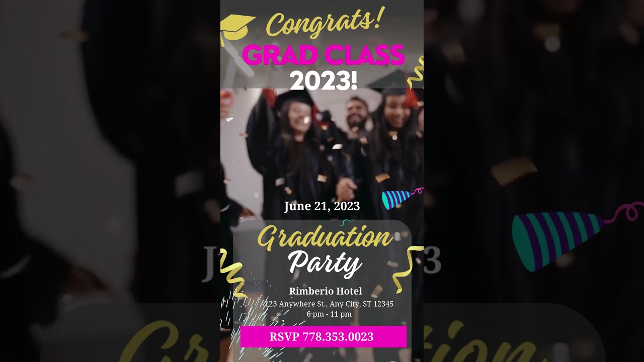 Graduation Invite - Editable Template