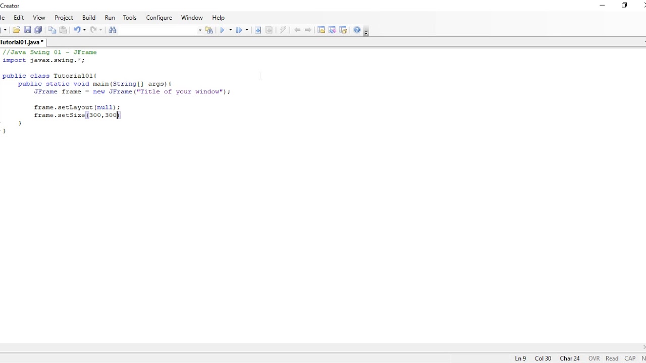 Java Swing Tutorial 01 - JFrame