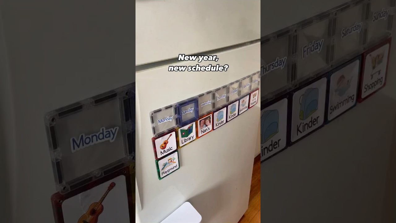 Magnetic Weekly Schedule for Kids