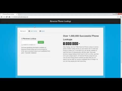 Reverse Phone Lookup With Name Results FREE Work 100%