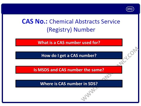 CAS Number, what is cas number, What is CAS no, What is a CAS number used for?