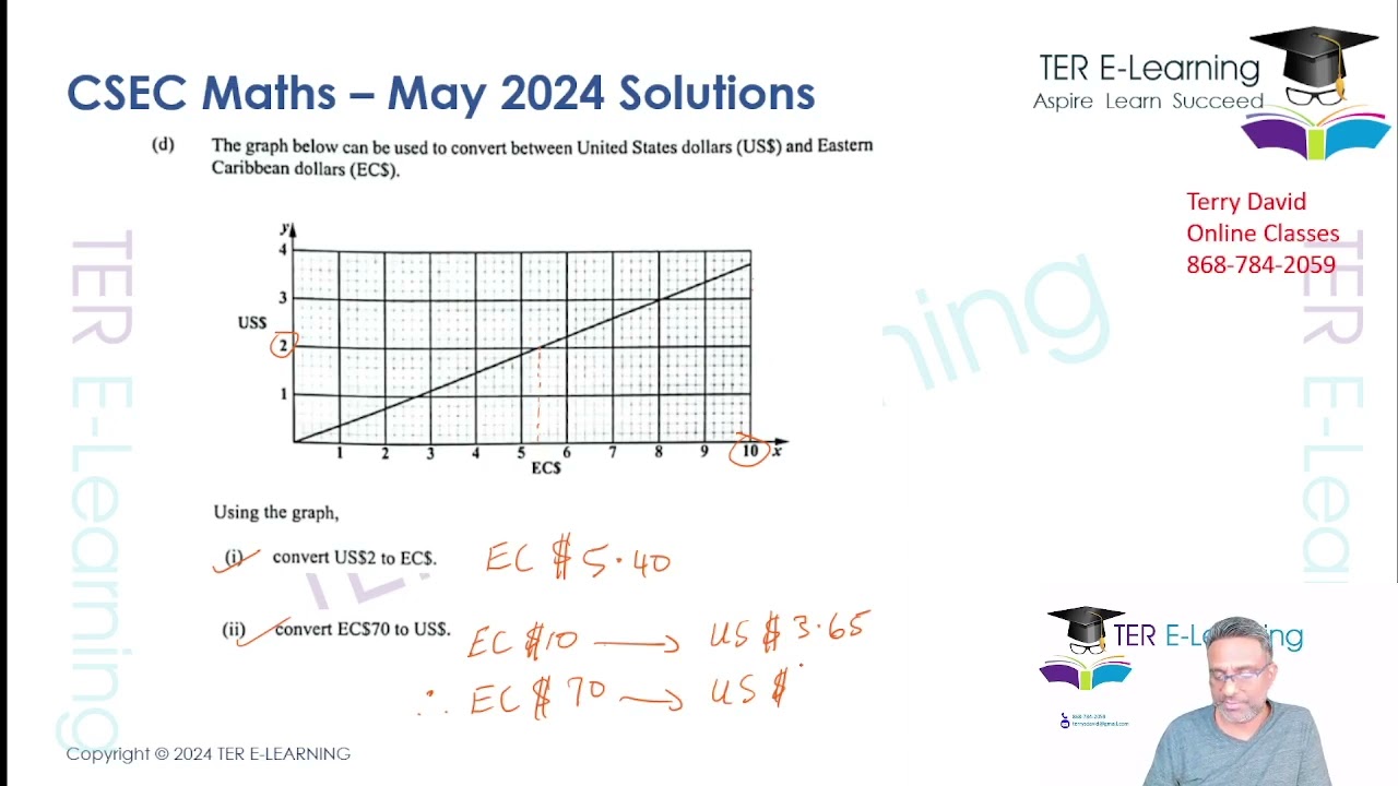 CSEC Maths - May 2024 Paper 2 Solutions (Terry David)