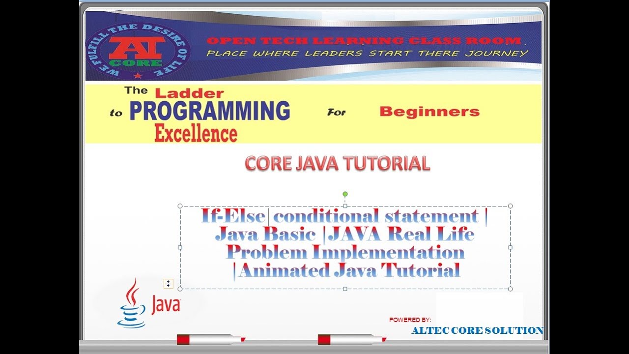 If-else Statement |conditional statement| real-life problems |Animated Java Tutorial | Flow Chart