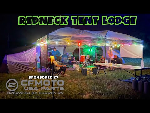 RedNeck Tent Hotel Biggest tent you ever seen 30x40 sleeps 16 people