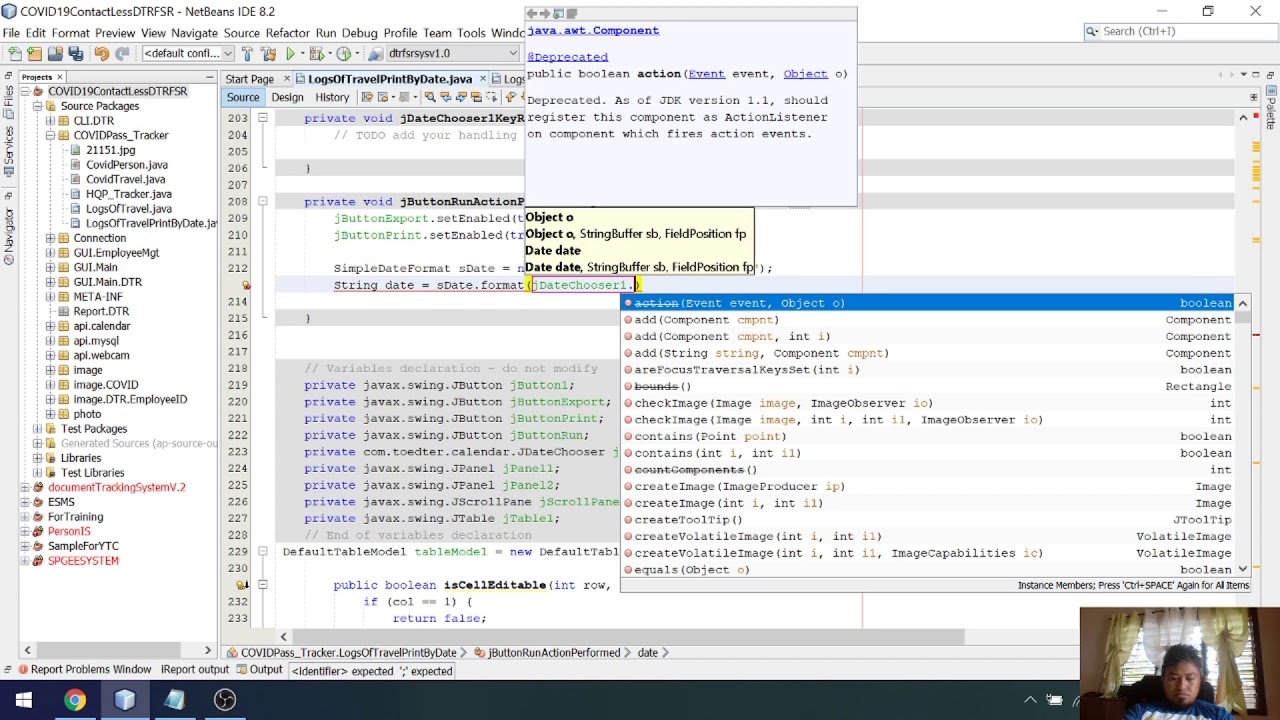 Search using JDateChooser in JTable [java code]