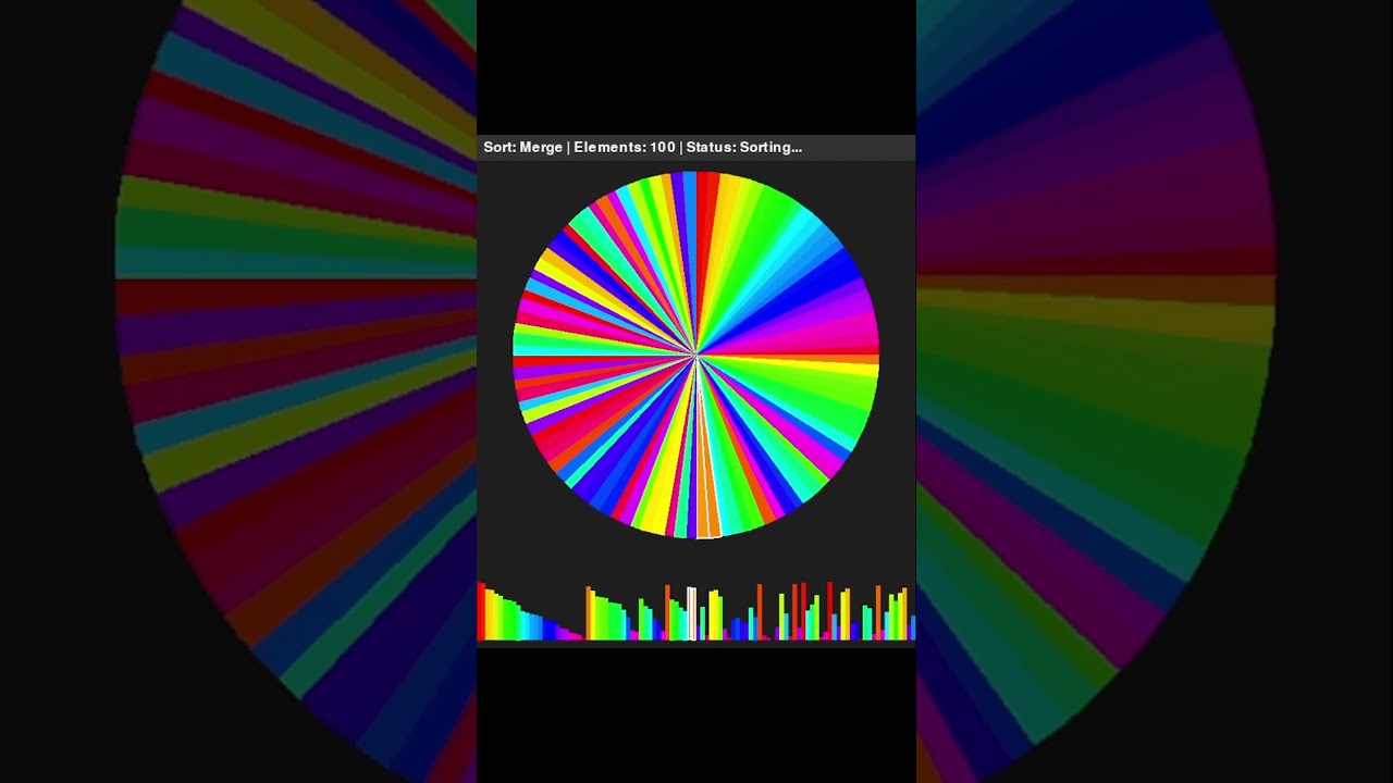*⚠️seziure warning and volume warning ⚠️* merge sort update #sortingalgorithms #maths #programming