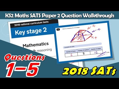 KS2 Maths SATS 2018 | Paper 2 Reasoning | Questions 1-5 Walkthrough