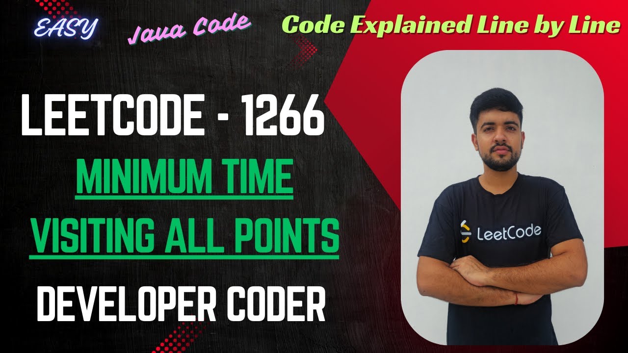 Minimum Time Visiting All Points | LeetCode 1266 | Java Code | Developer Coder
